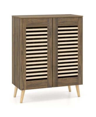 Click here for Slickblue Entryway Shoe Cabinet With Louvered Door... prices