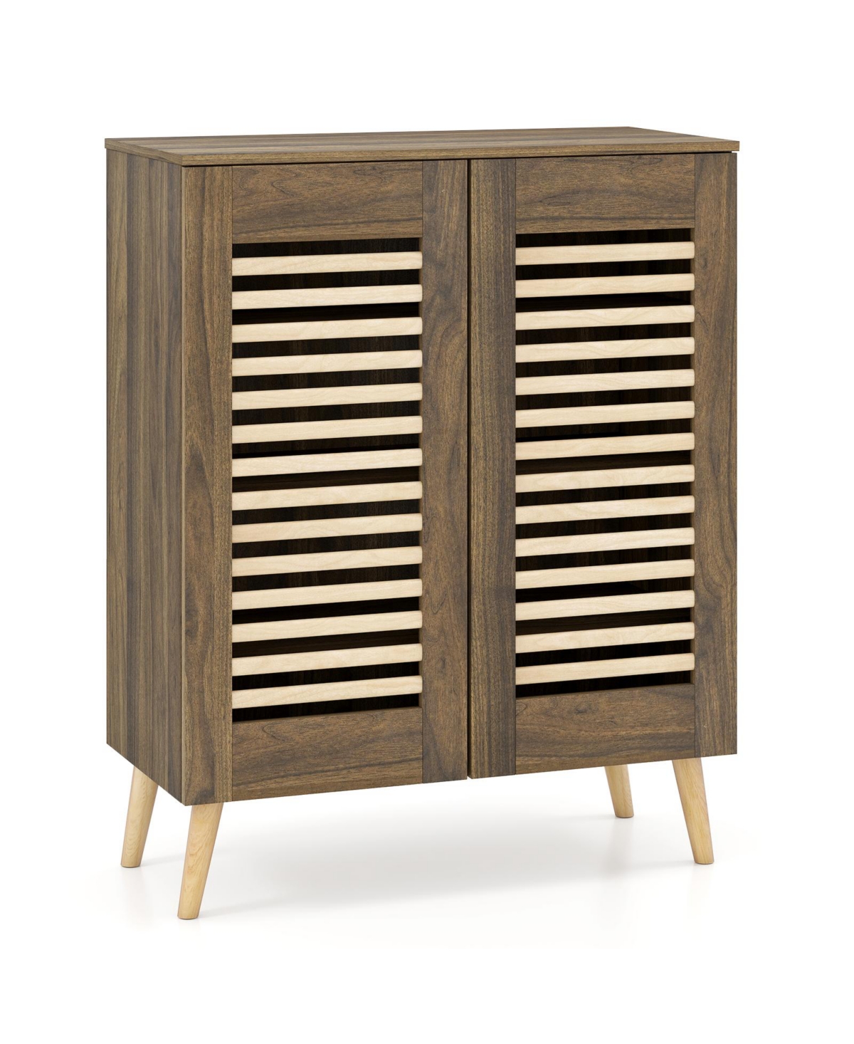 Click here for Slickblue Entryway Shoe Cabinet with Louvered Door... prices
