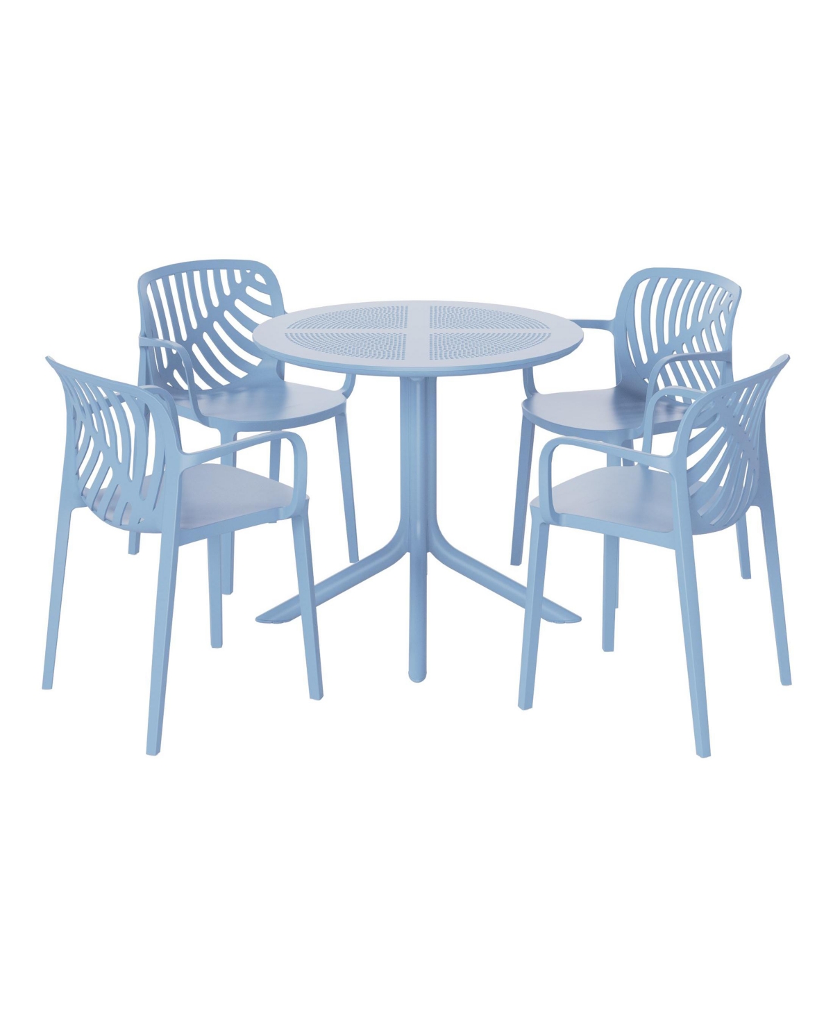 Click here for 5-Piece Outdoor Resin Round Patio Dining Table Set... prices