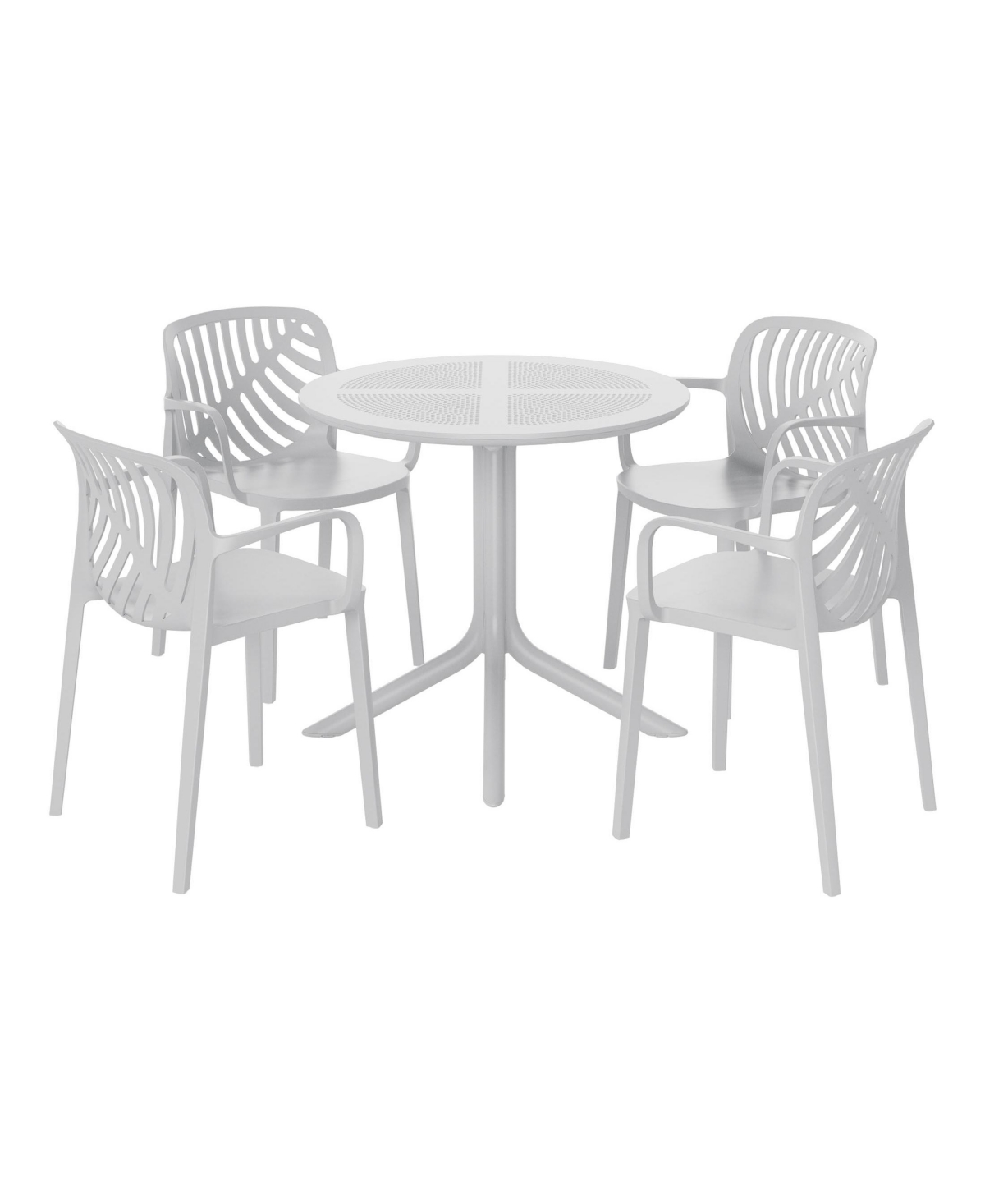 Click here for 5-Piece Outdoor Resin Round Patio Dining Table Set... prices