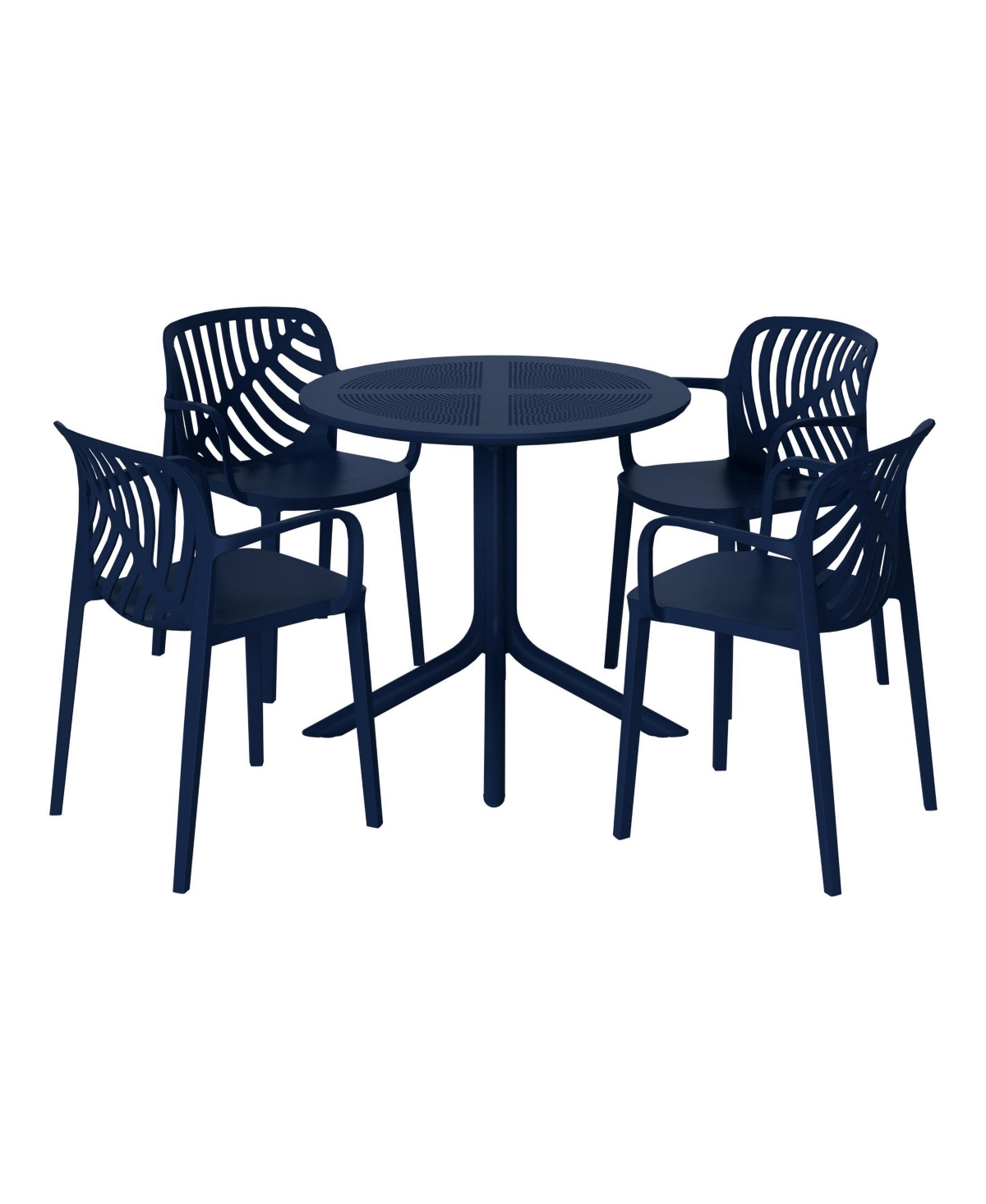 Click here for 5-Piece Outdoor Resin Round Patio Dining Table Set... prices