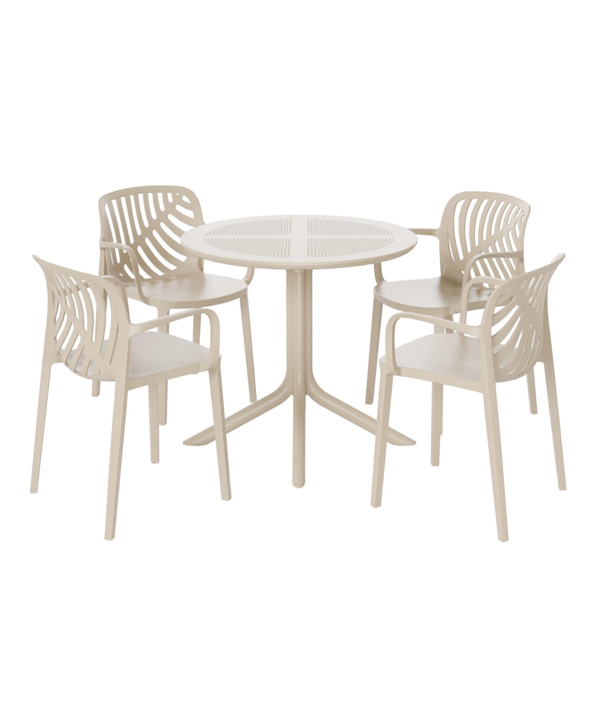 Click here for 5-Piece Outdoor Resin Round Patio Dining Table Set... prices