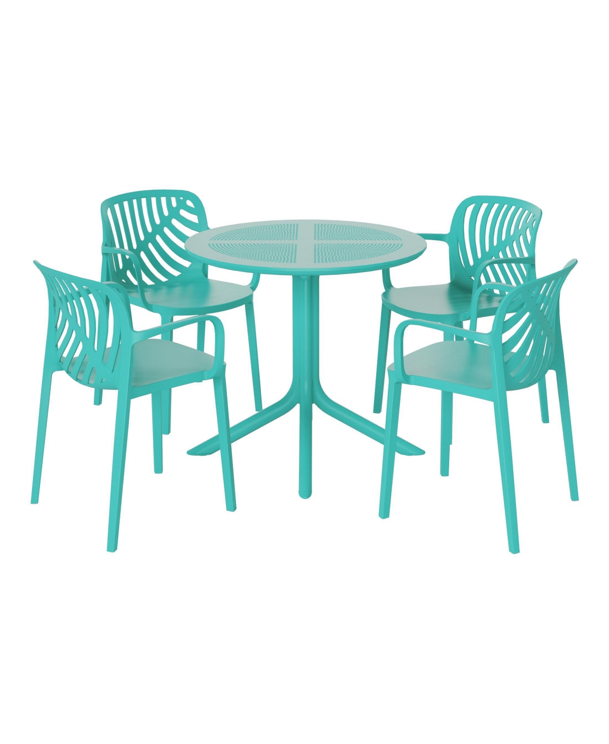 Click here for 5-Piece Outdoor Resin Round Patio Dining Table Set... prices