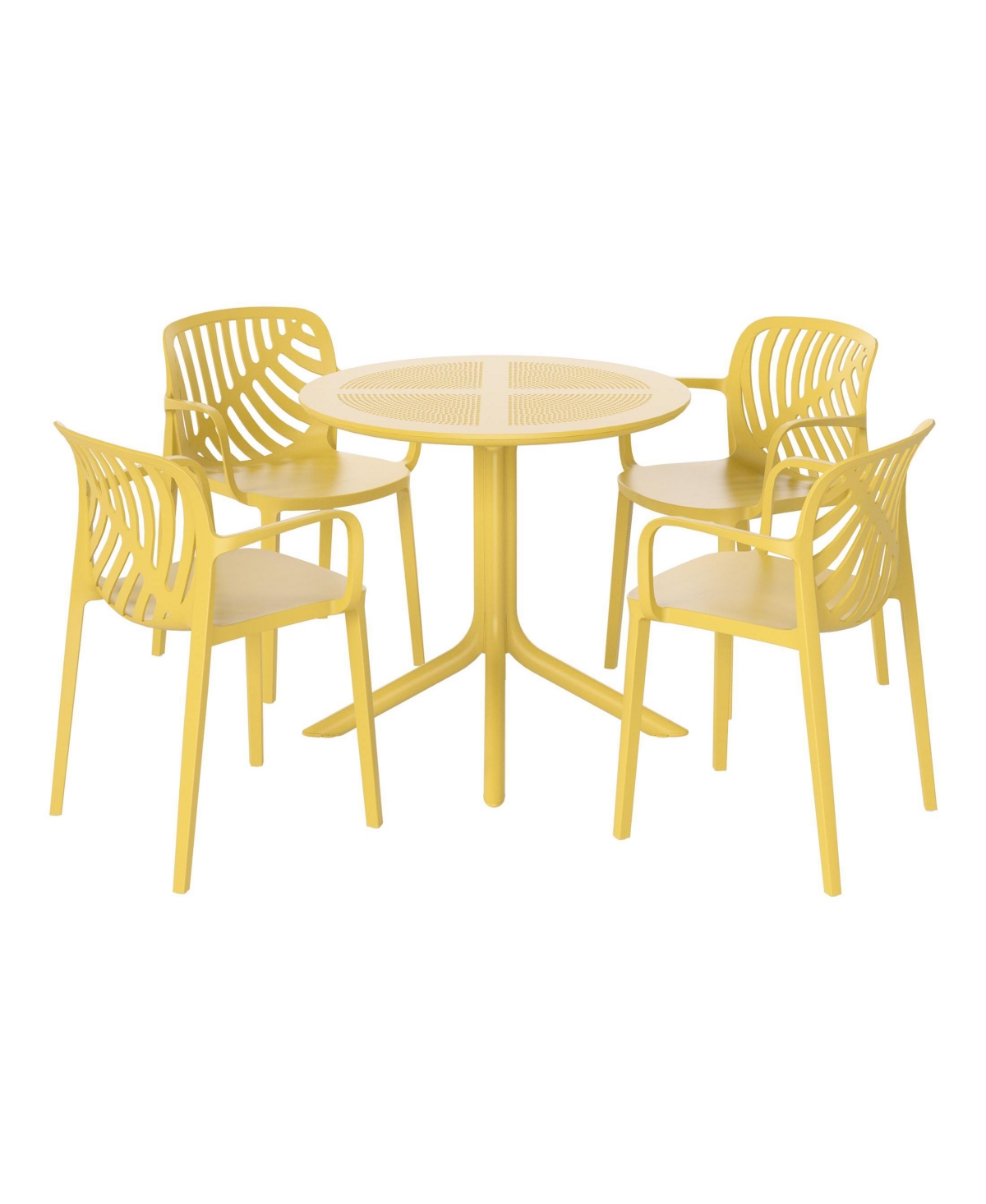 Click here for 5-Piece Outdoor Resin Round Patio Dining Table Set... prices