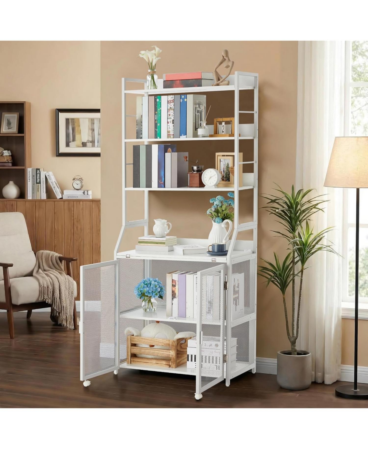Click here for gaomon 70 Inch Industrial 2-in-1 Bookshelf Desk wi... prices
