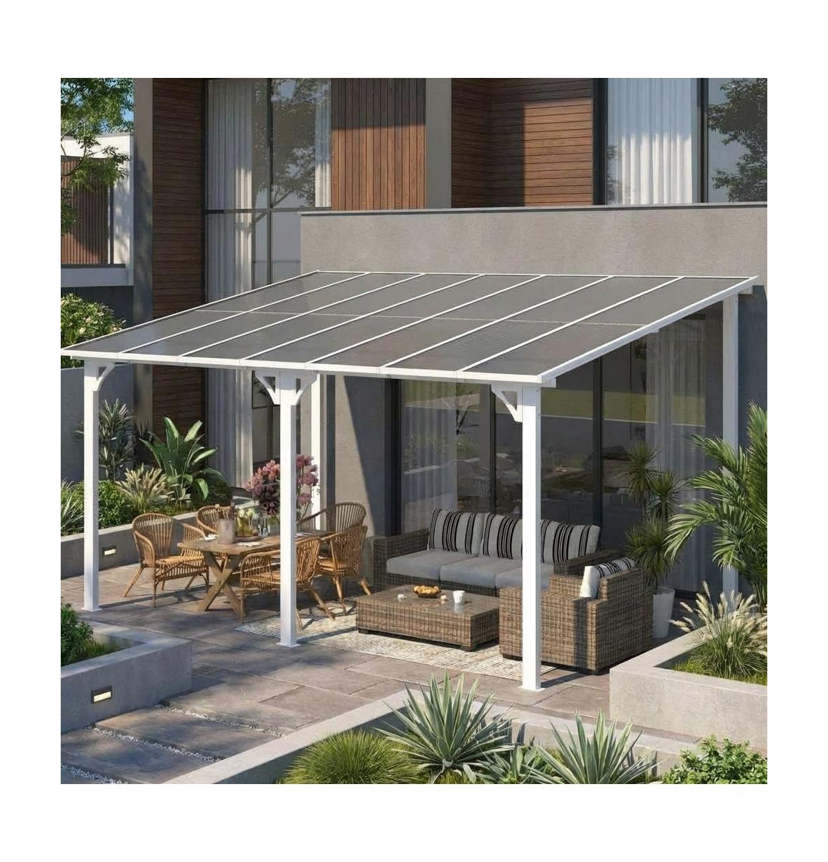Click here for gaomon Hardtop Wall Mounted Gazebo with Gutters an... prices