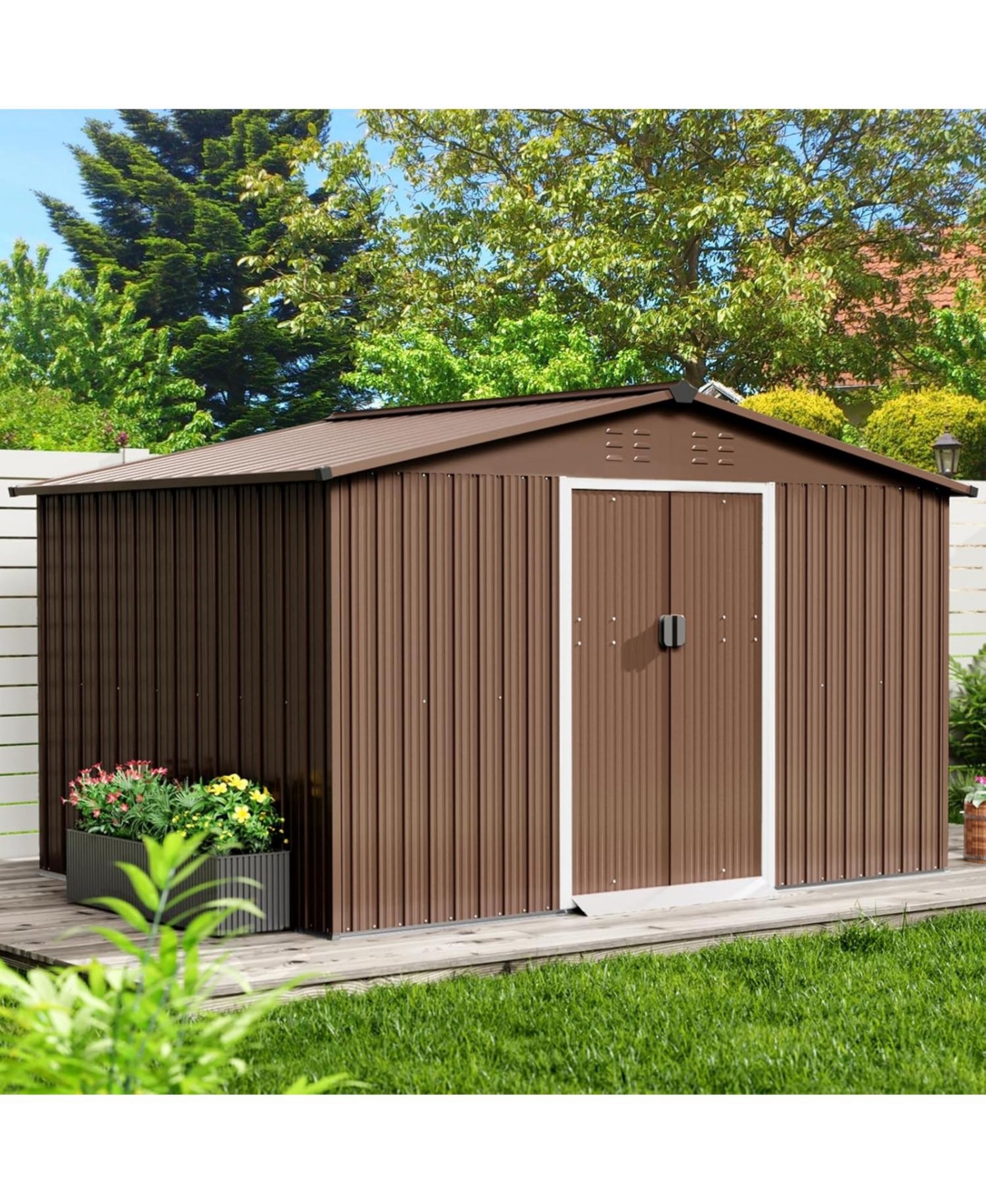 Click here for gaomon Outdoor Storage Shed  Steel Utility Tool Sh... prices