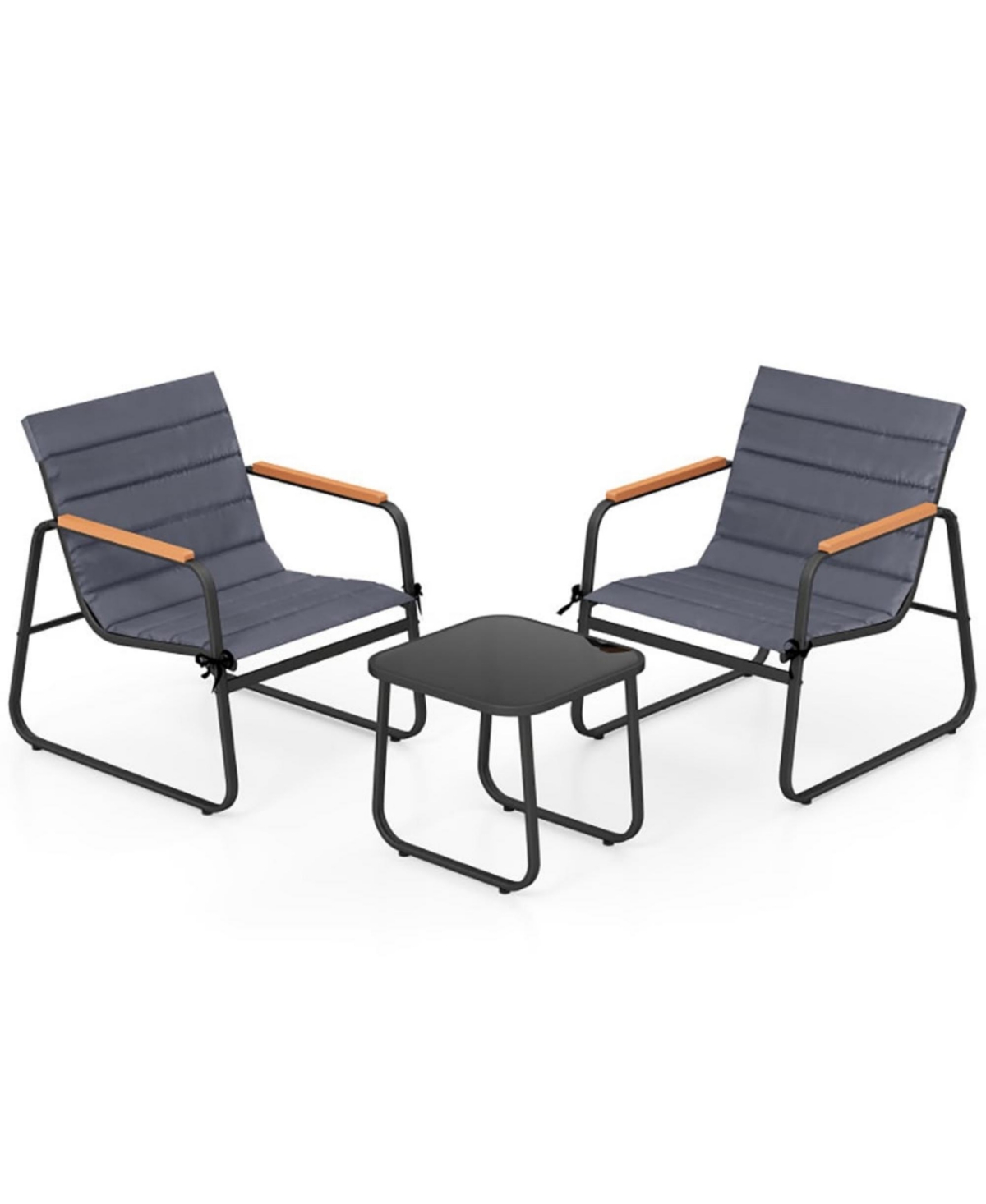 Click here for Yiortwo 3 Piece Outdoor Conversation Set with Cush... prices