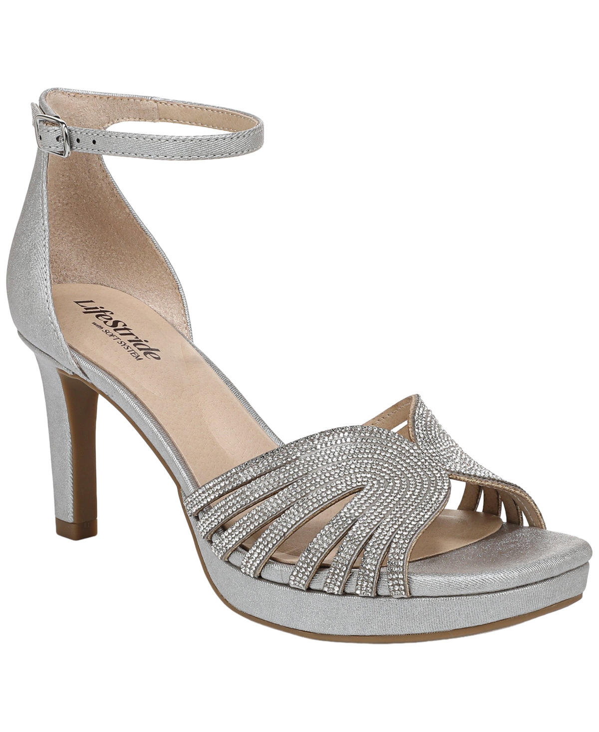 Click here for LifeStride Womens Glamorous Strappy Sandals - Silv... prices