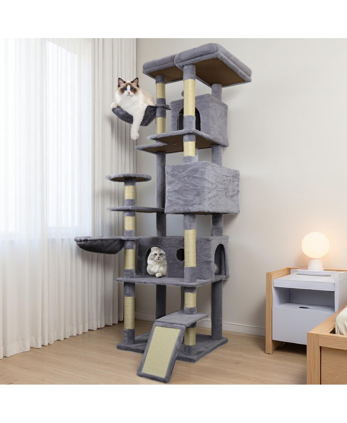 Click here for Streamdale 84.6 Dark Gray Cat Tree Tower with Cond... prices
