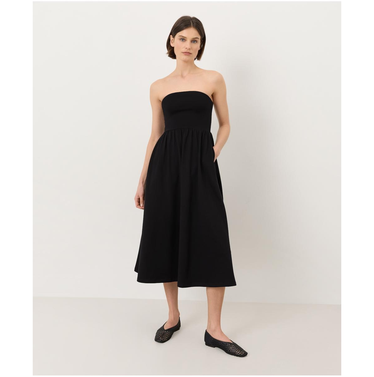 Click here for Pact Womens Fit and Flare Strapless Dress Made Wit... prices