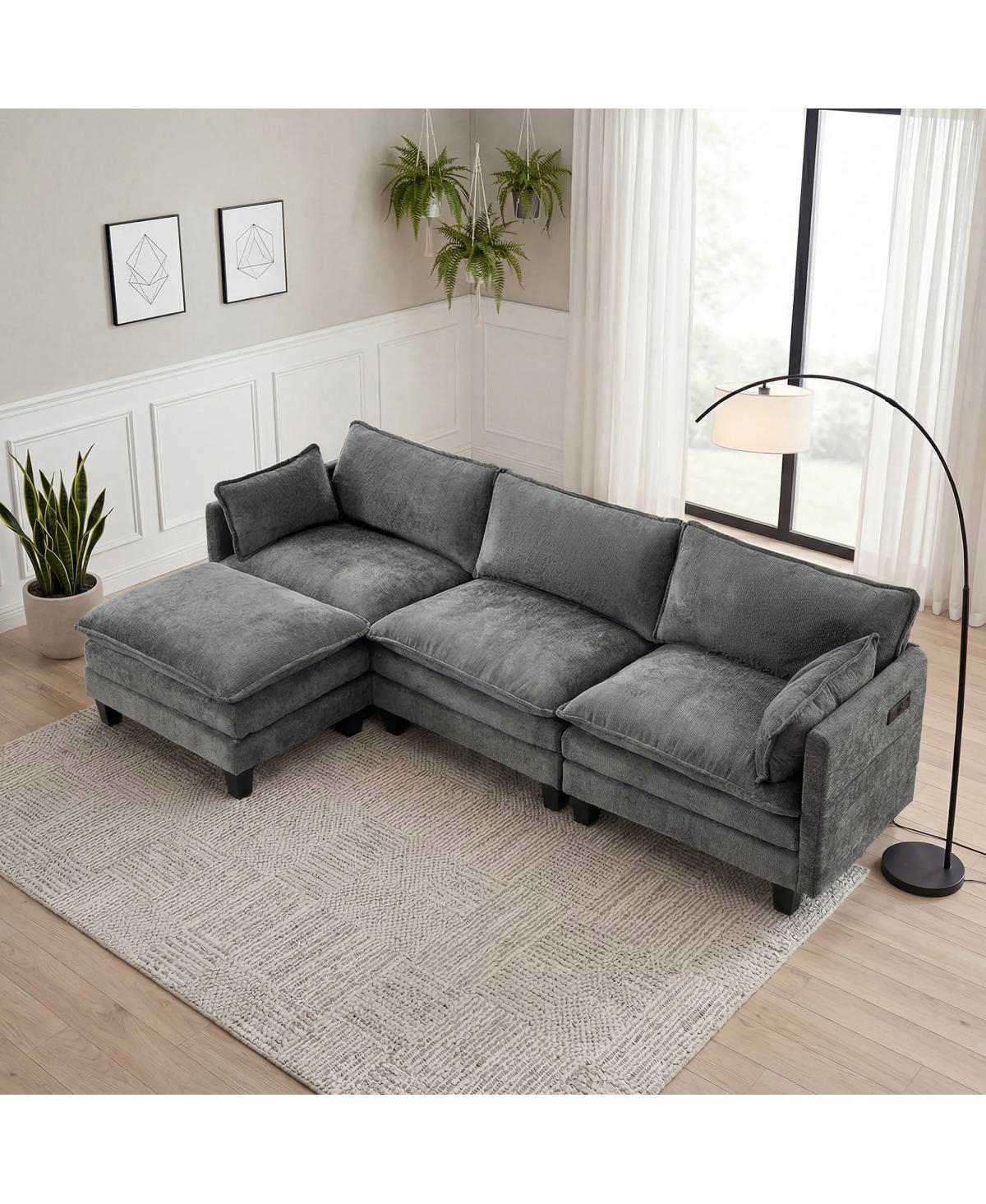 Click here for Streamdale Furniture Modern Chenille 3-Seat Sofa w... prices