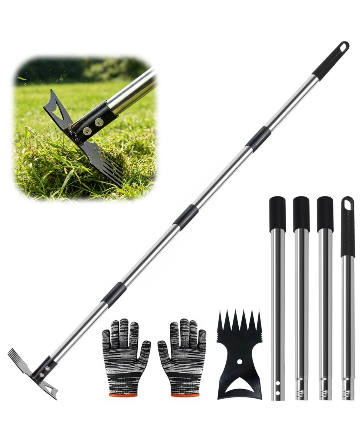 Click here for Xdovet Weed Puller Long Handle Garden Hoe Rake Too... prices