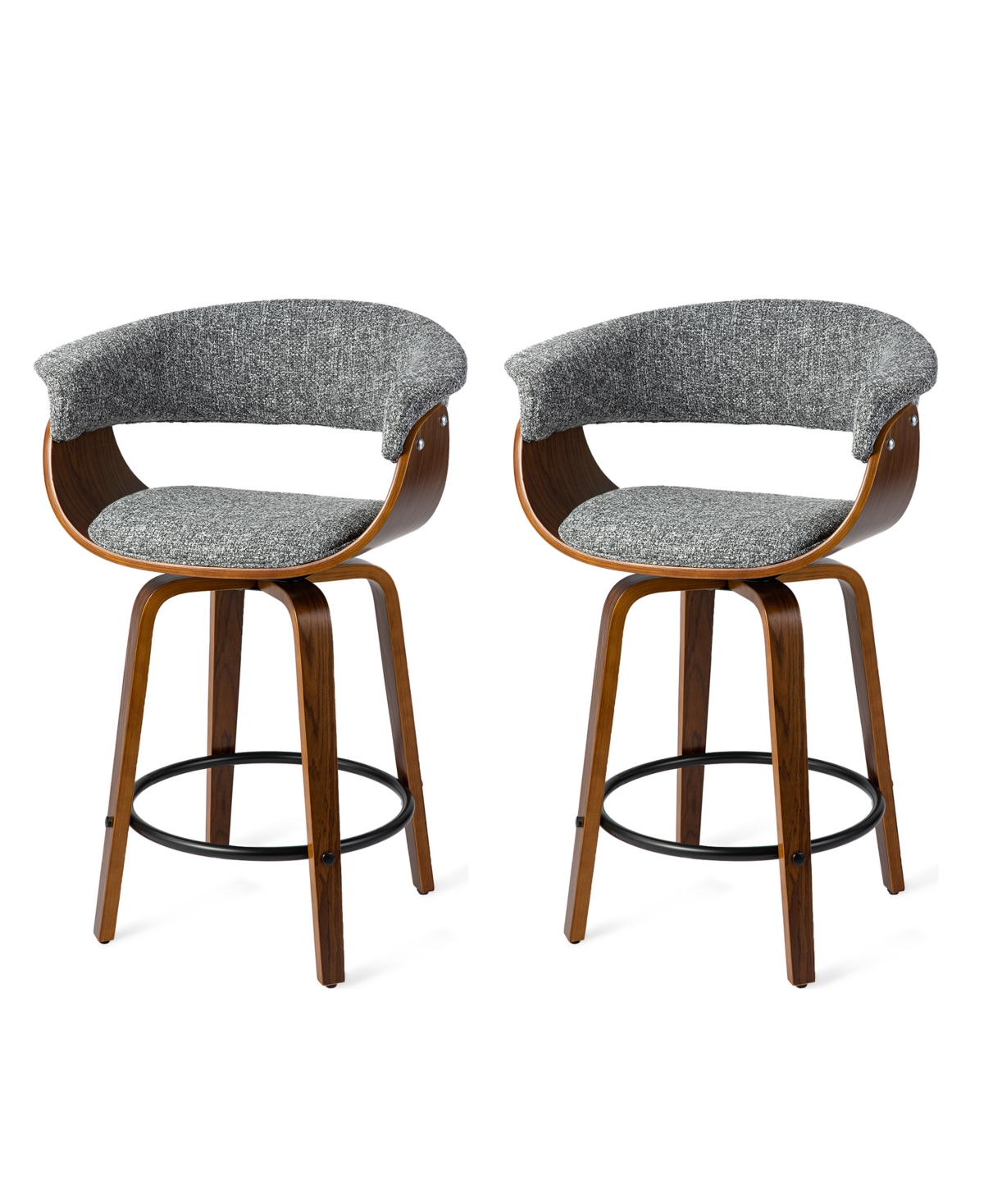 Click here for Glitzhome Mid-Century Modern Foam Swivel Counter S... prices