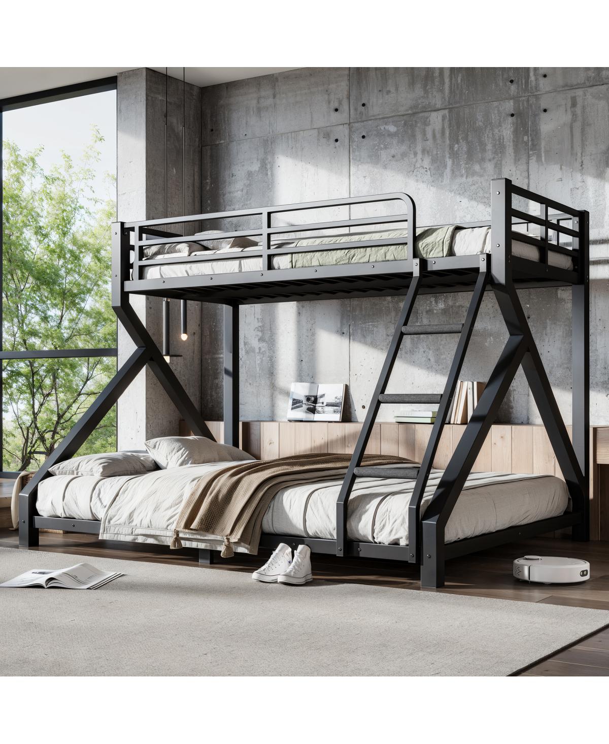Click here for Streamdale Furniture over Queen Metal Bunk Bed wit... prices
