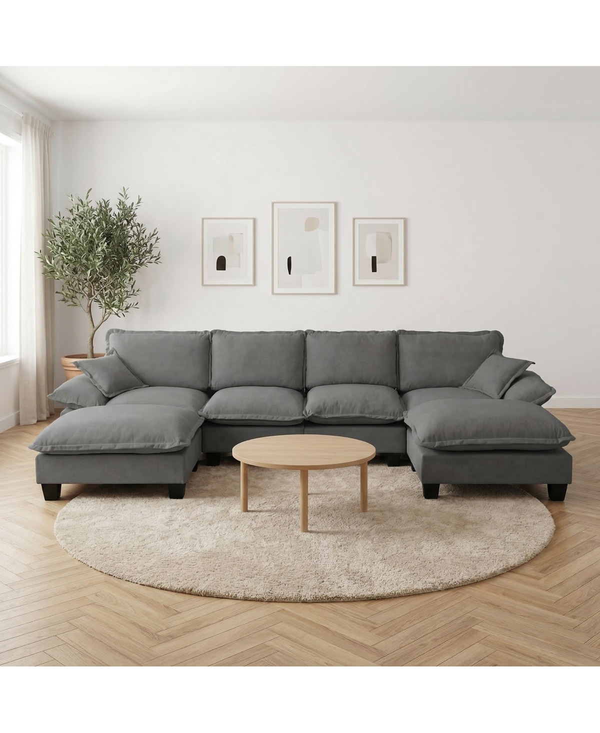 Click here for Streamdale Furniture Modular 6-Seater U-Shape Clou... prices