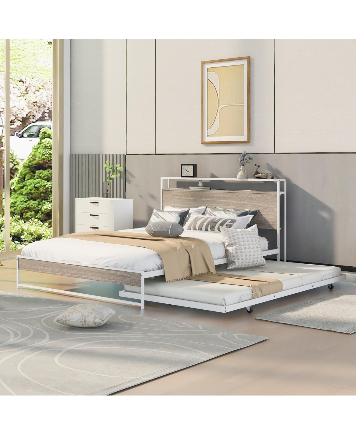 Click here for Streamdale Furniture Queen Metal Platform Bed Fram... prices
