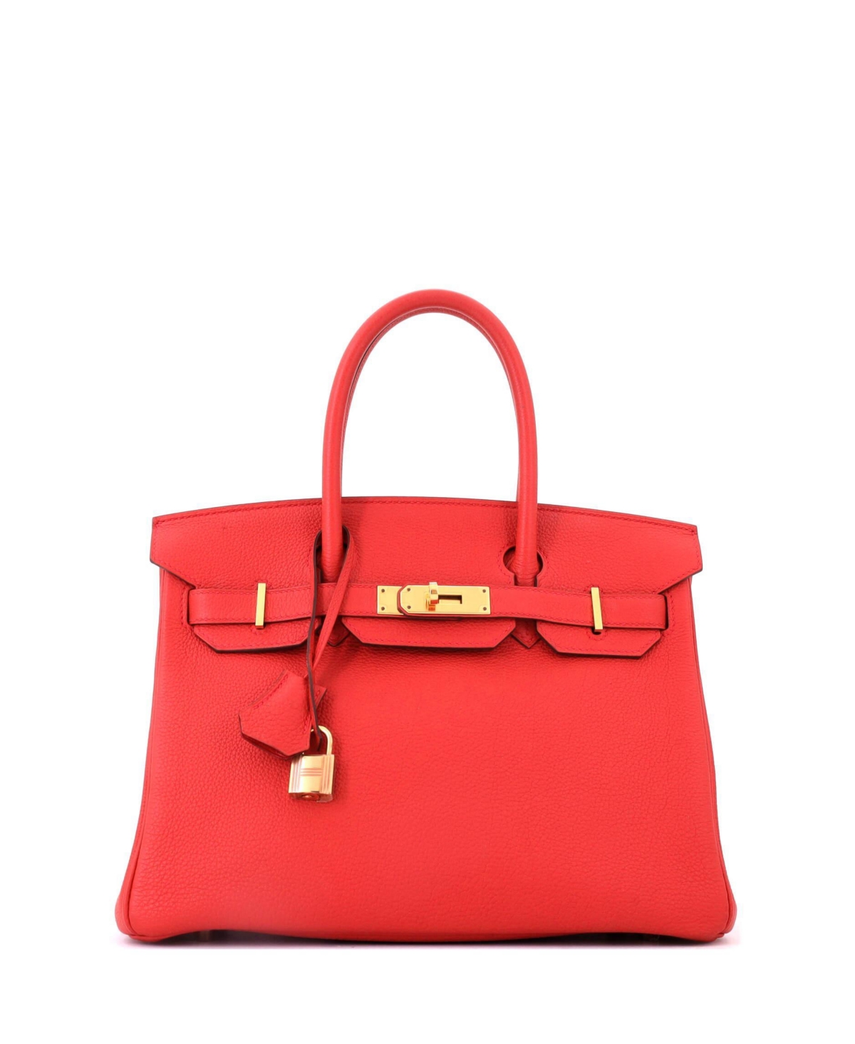 Click here for Pre-Owned HERMES Birkin 30 Handbag Red Togo with G... prices