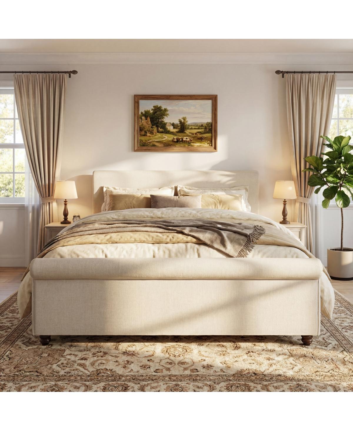 Click here for Streamdale Furniture King Size Upholstered Linen B... prices