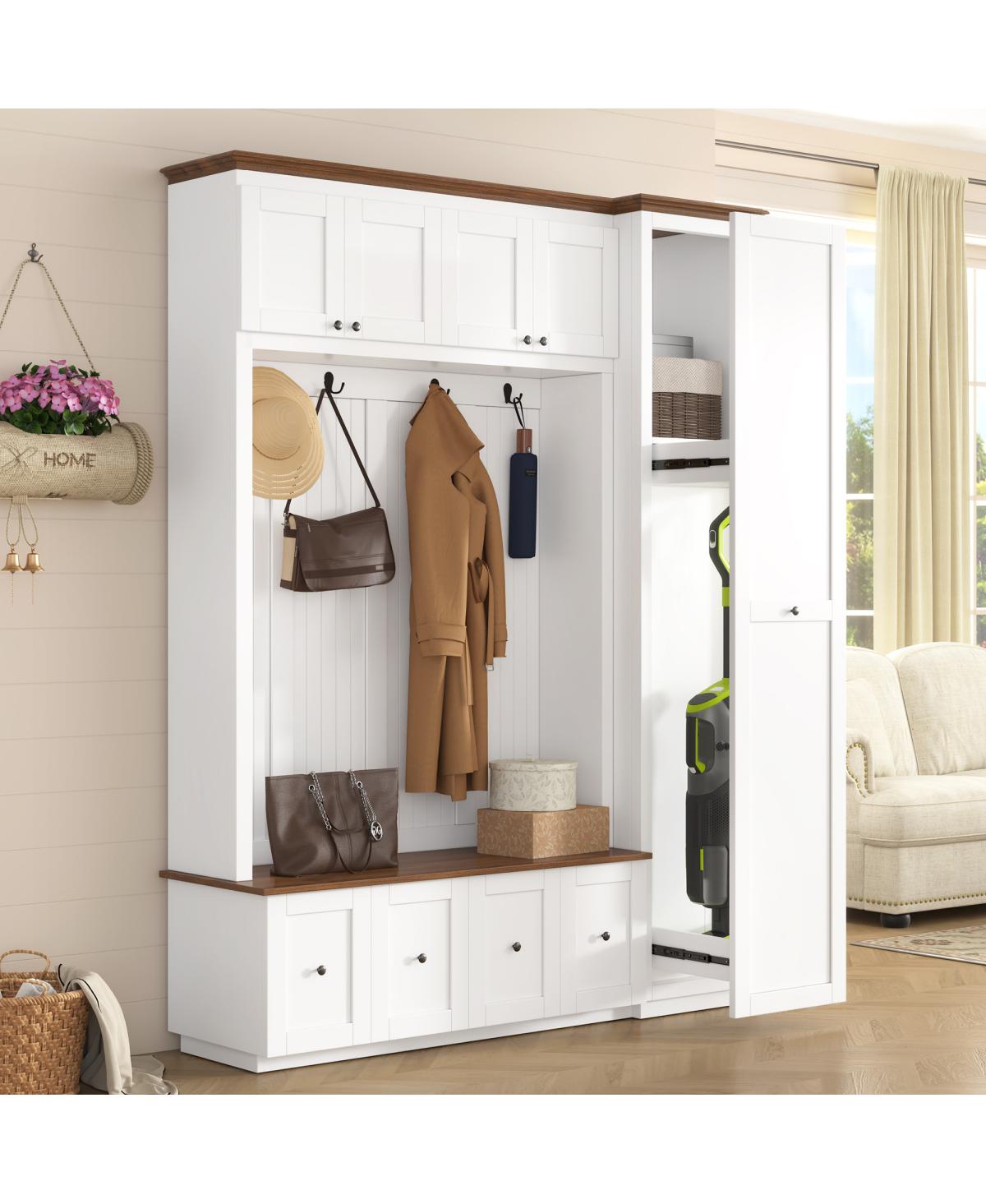 Click here for Streamdale Furniture 5-in-1 Farmhouse Hall Tree wi... prices