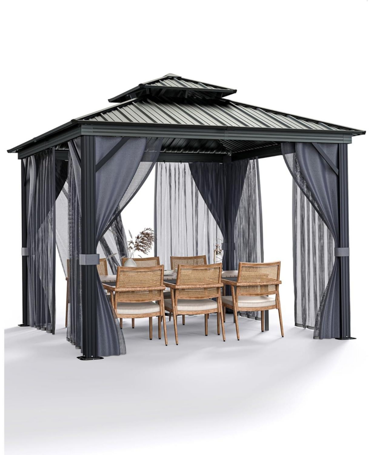 Click here for gaomon Outdoor Gazebo 8x8 Feet Hardtop  Permanent... prices
