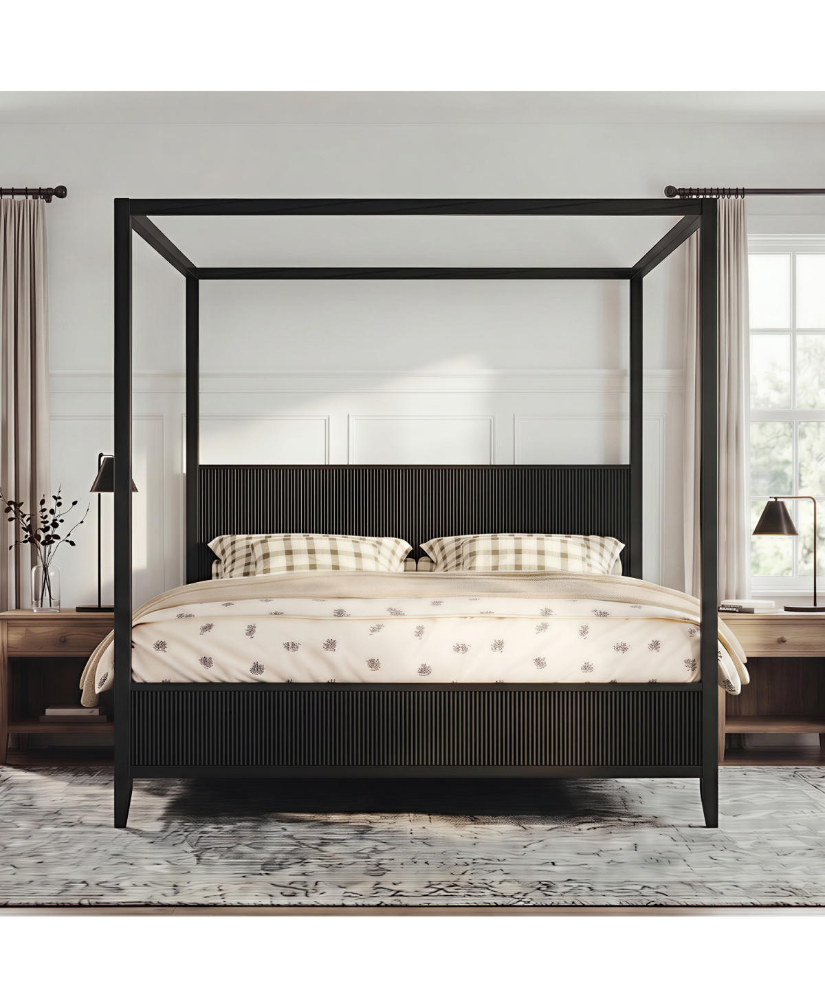 Click here for Streamdale Furniture King size Wooden Canopy Platf... prices
