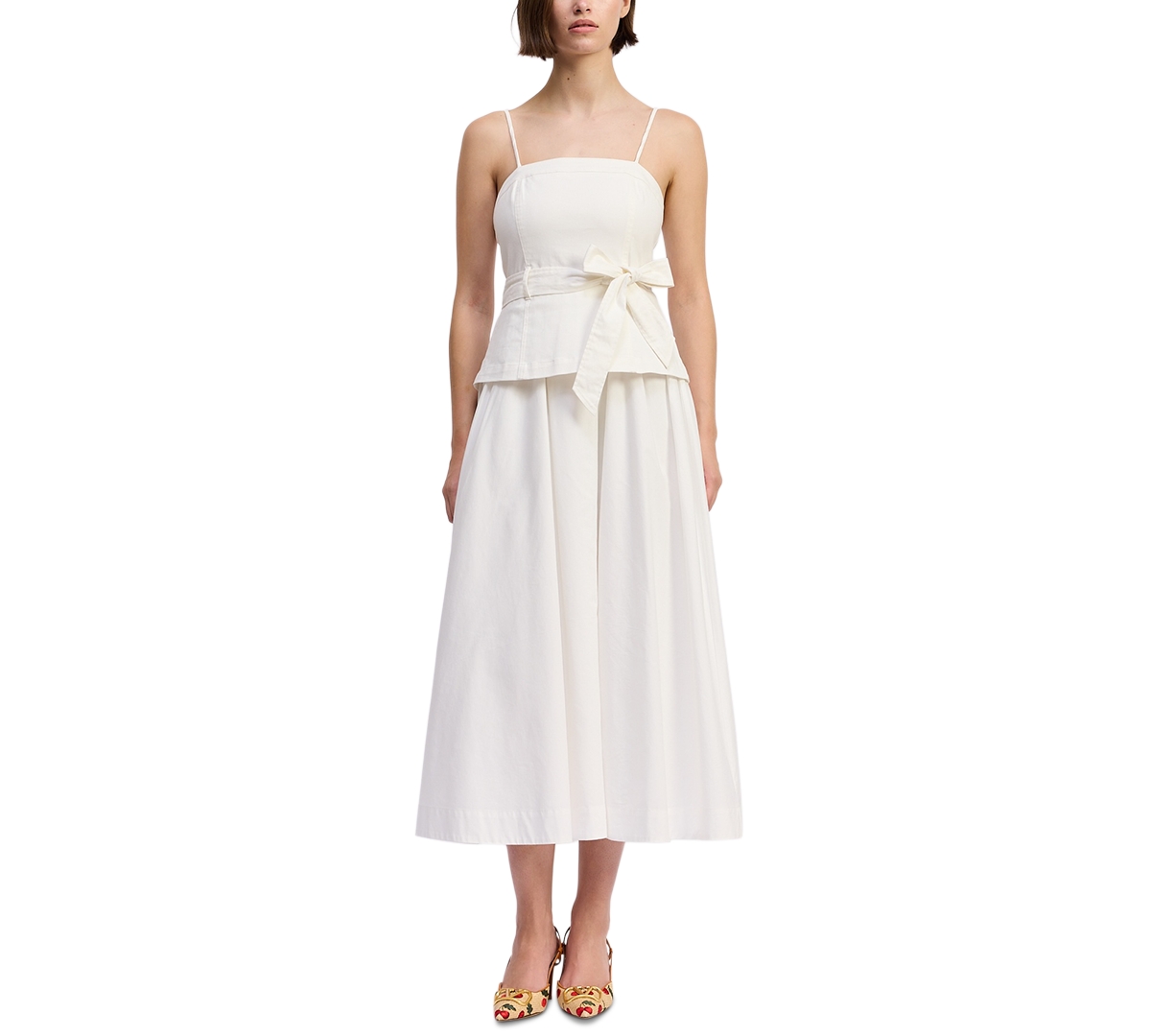 Click here for En Saison Womens Samantha Corset Mixed Media Dress... prices