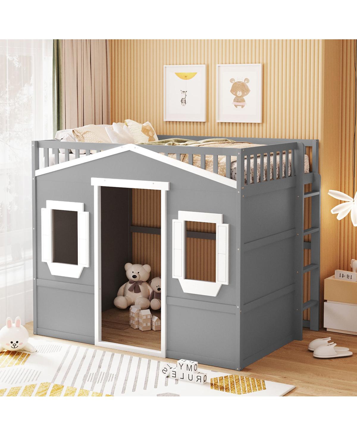 Click here for Streamdale Furniture Full Size House Loft Bed With... prices