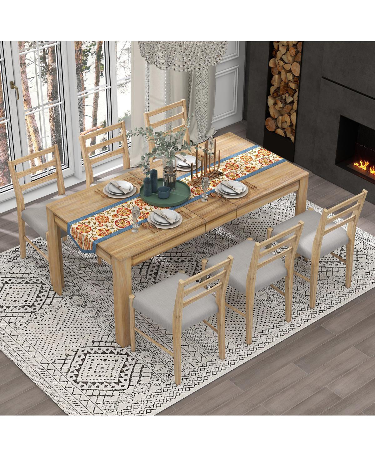 Click here for Streamdale Furniture 7-Piece Farmhouse Extendable... prices