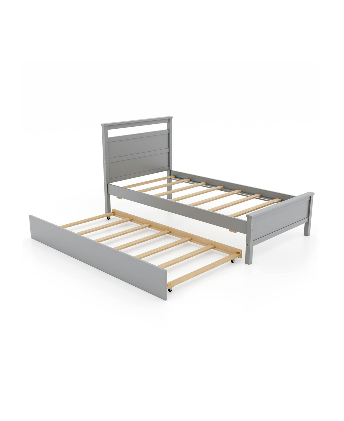 Click here for Gouun Twin Size Wooden Bed Frame with Trundle for... prices
