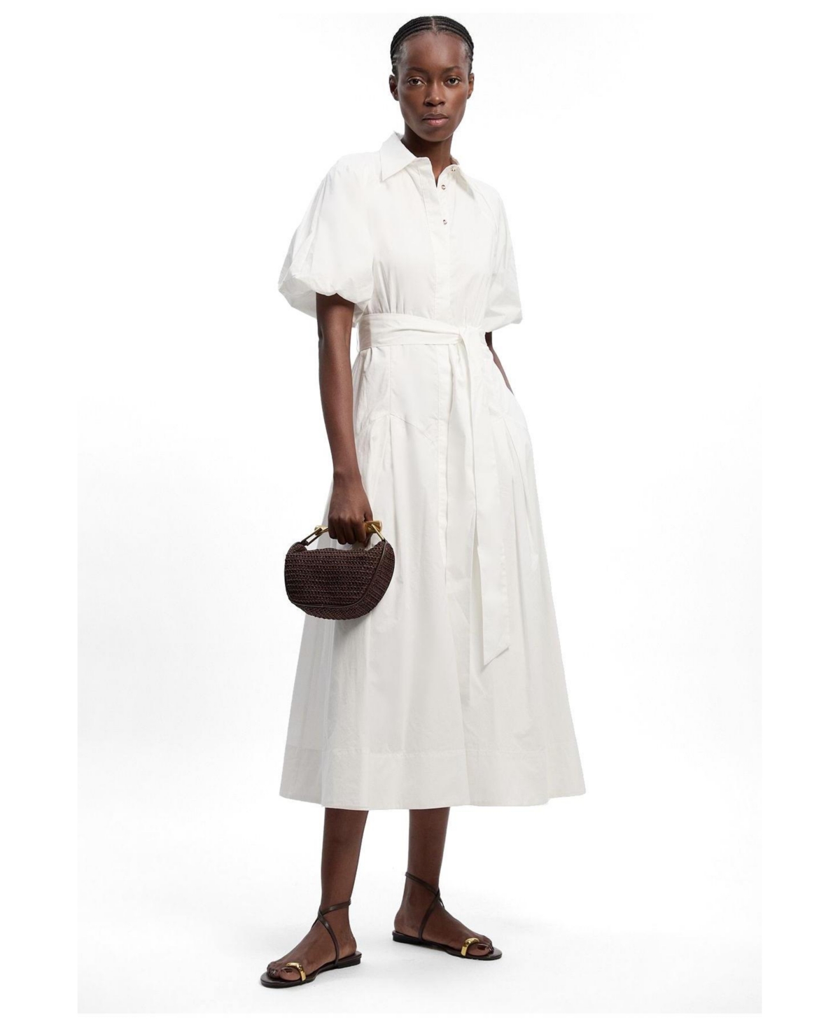 Click here for Karen Millen Womens Cotton Puff Sleeve Midi Shirt... prices