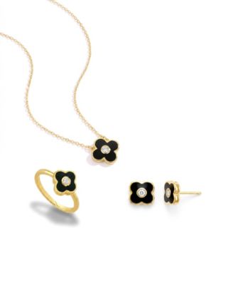 Click here for Giani Bernini Black White Clover Jewelry Collectio... prices