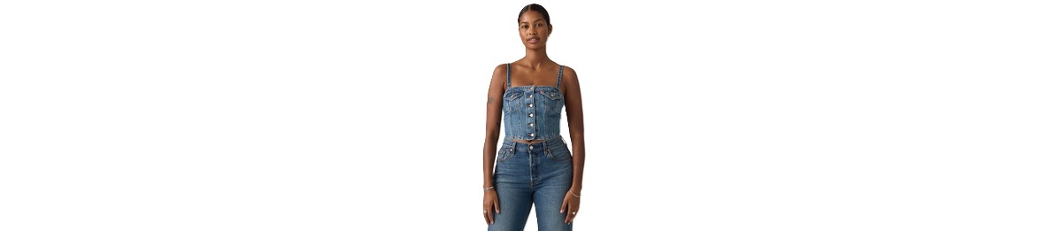 Click here for Levis Premium Womens Sleeveless Denim Tube Top - A... prices