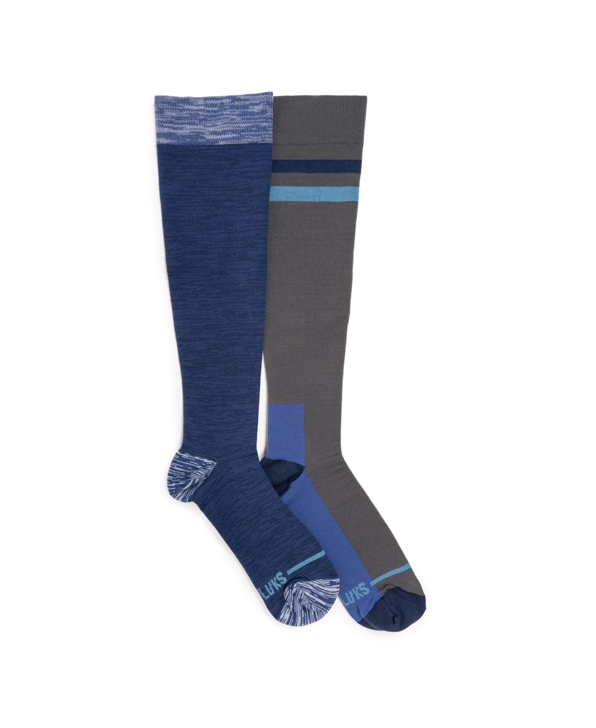 Click here for Muk Luks Mens 2 Pair Pack Compression Knee Hi Nylo... prices