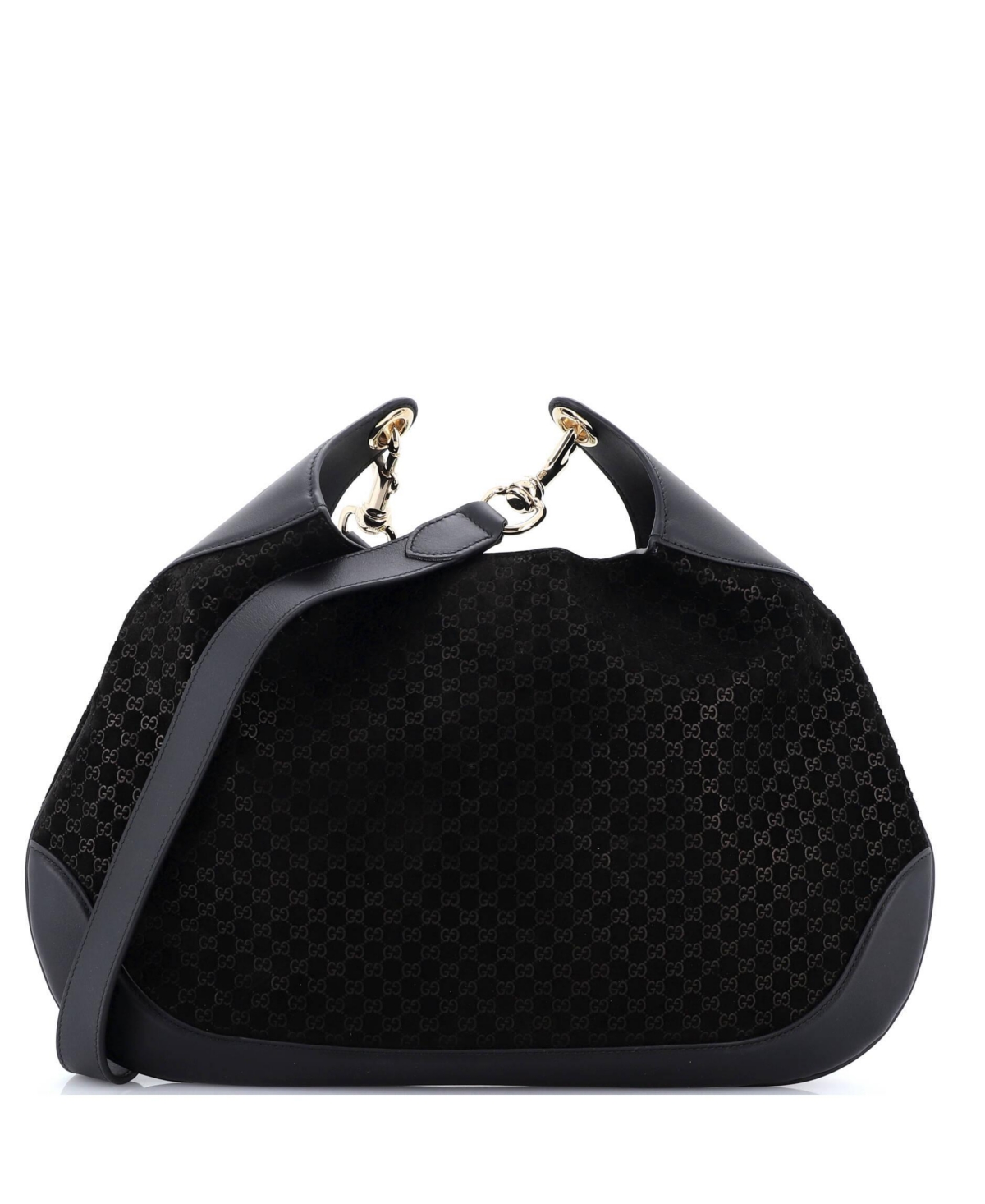 Click here for Pre-Owned Gucci Medium B Shoulder Bag Gg Suede - B... prices