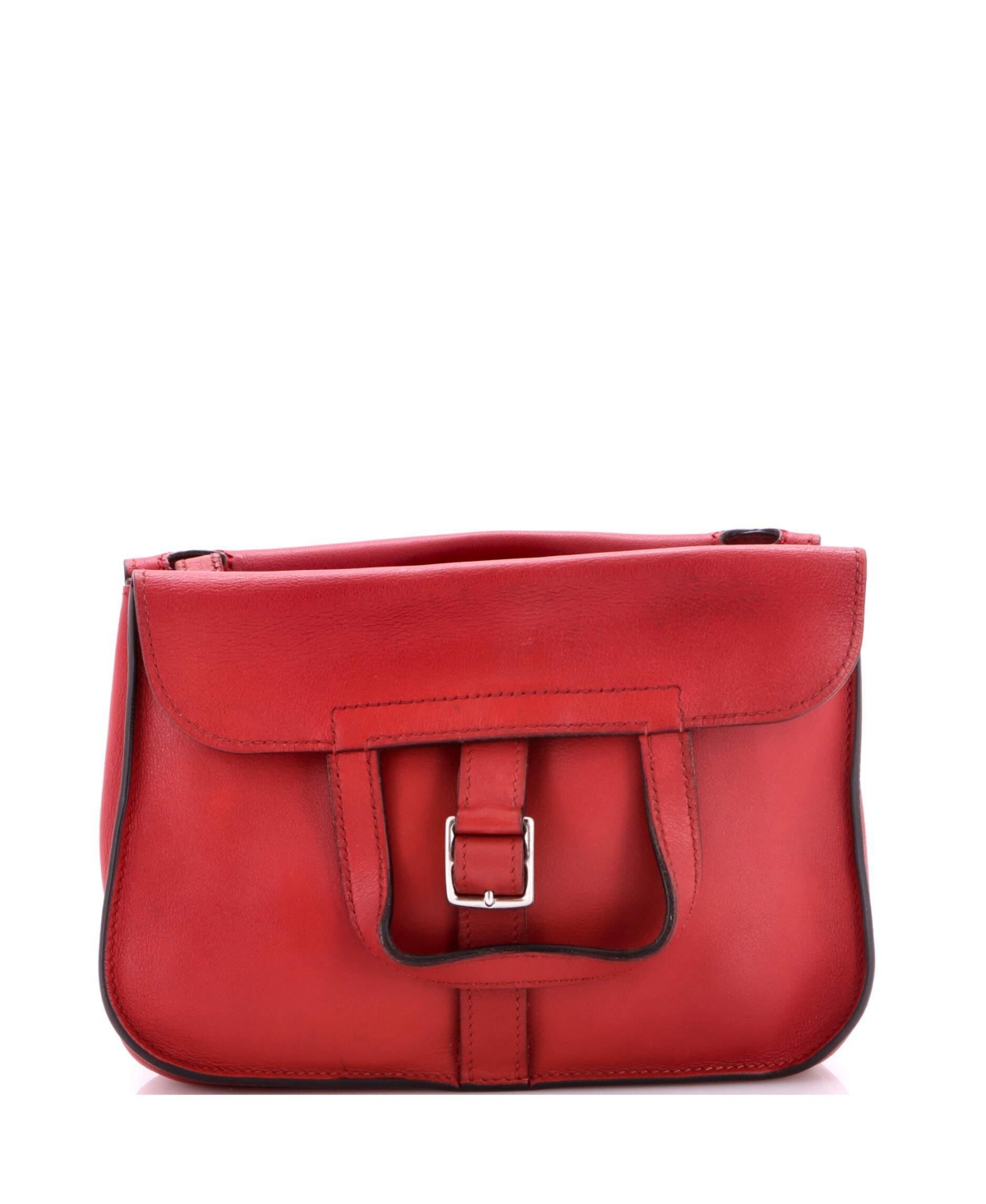 Click here for Pre-Owned HERMES 22 Halzan Bag Swift - Red prices