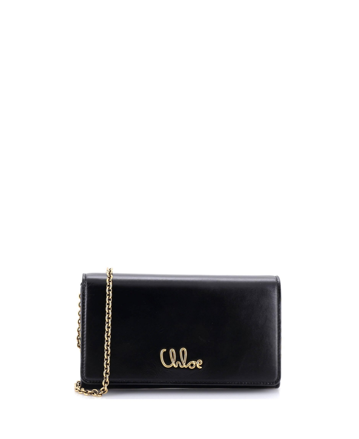 Click here for Pre-Owned Chloe Iconic Flap Wallet on Chain Leathe... prices