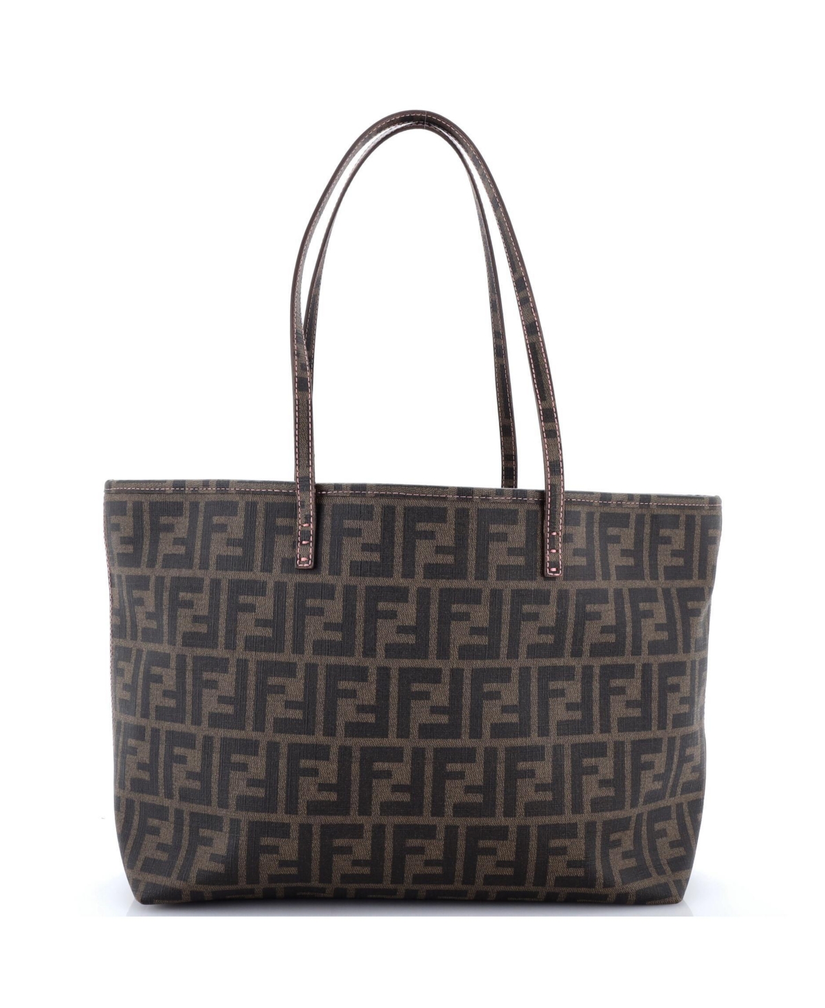 Click here for Pre-Owned Fendi Medium Roll Tote Zucca Coated Canv... prices