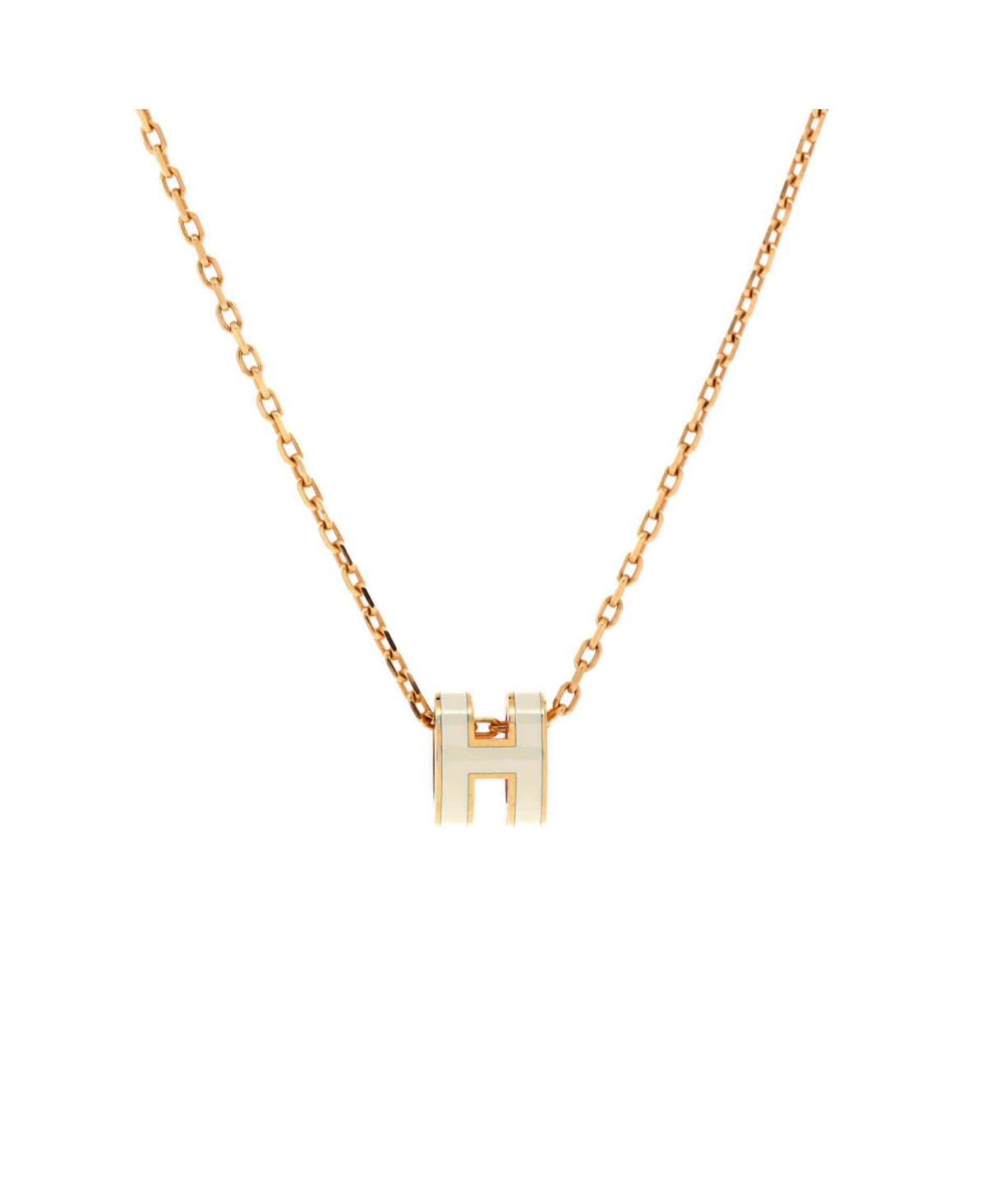 Click here for Pre-Owned HERMES Pop H Pendant Chain Necklace - En... prices