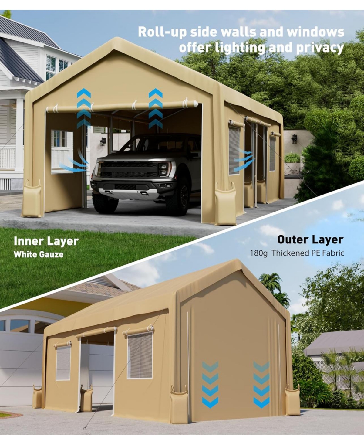 Click here for gaomon Carport Replacement Zipper Door for Portabl... prices