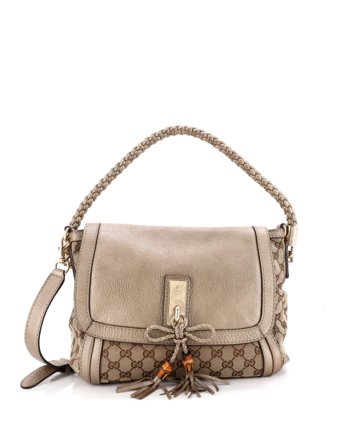 Click here for Pre-Owned Gucci Medium Bella Flap Shoulder Bag Gg... prices