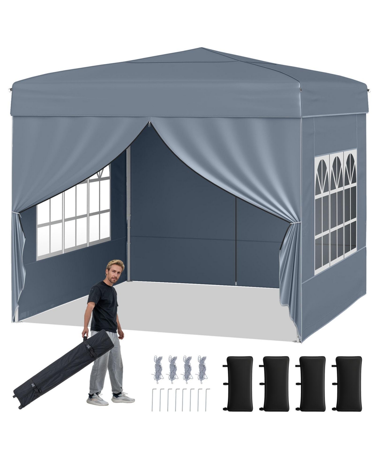 Click here for Sugift 10 x 10 ft Pop Up Canopy Tent Commercial Su... prices