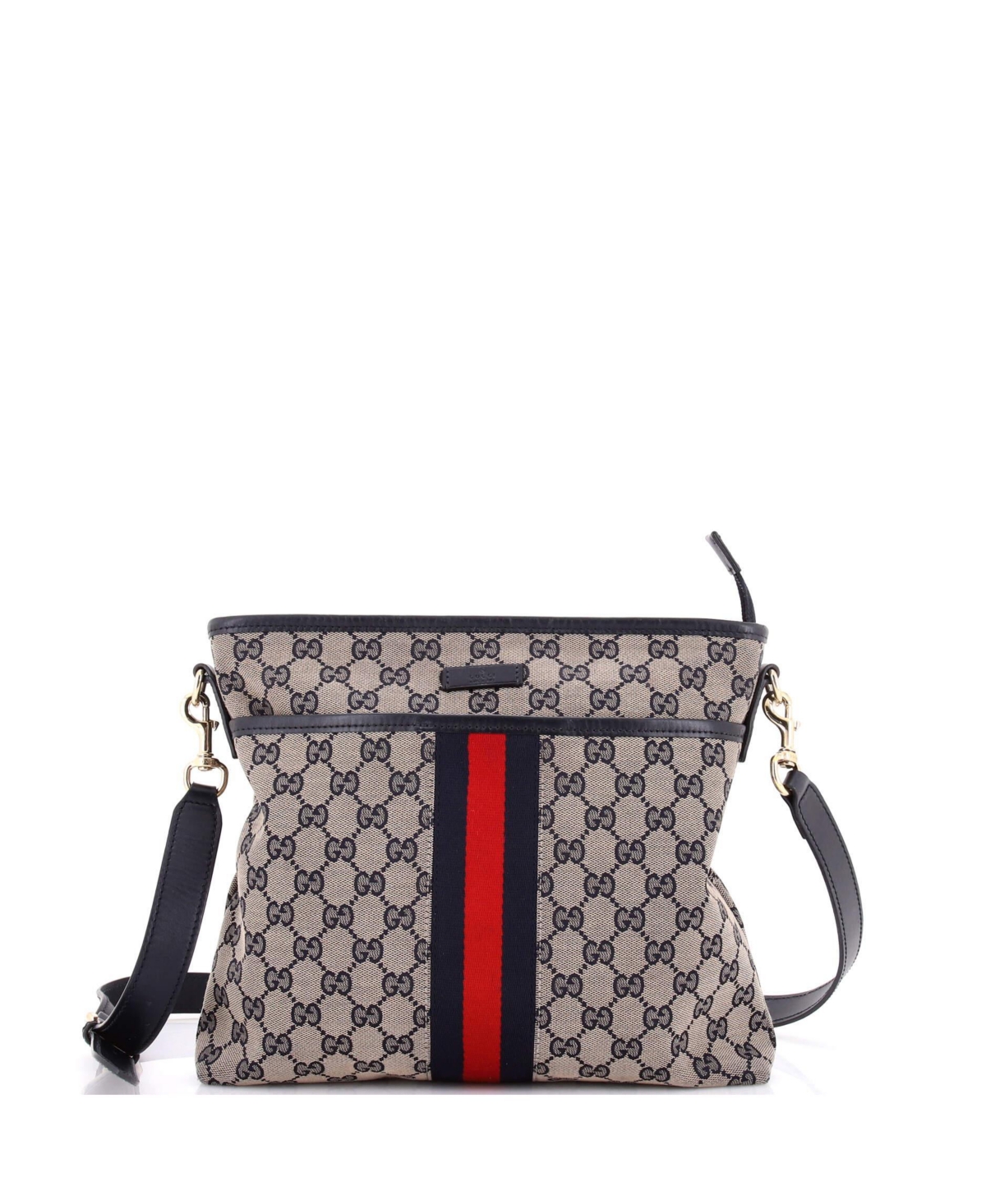 Click here for Pre-Owned Gucci Small Front Pocket Web Messenger G... prices