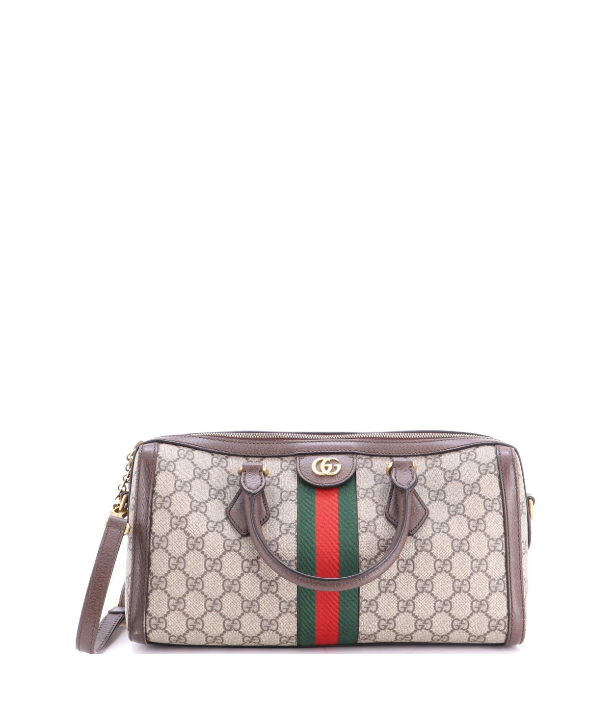 Click here for Pre-Owned Gucci Medium Ophidia Boston Bag Gg Coate... prices