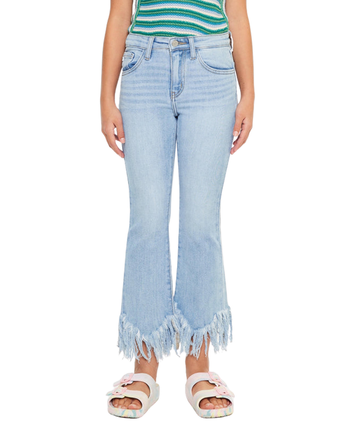 Click here for KanCan Big Girls Beth High Rise Crop Bootcut Jeans... prices