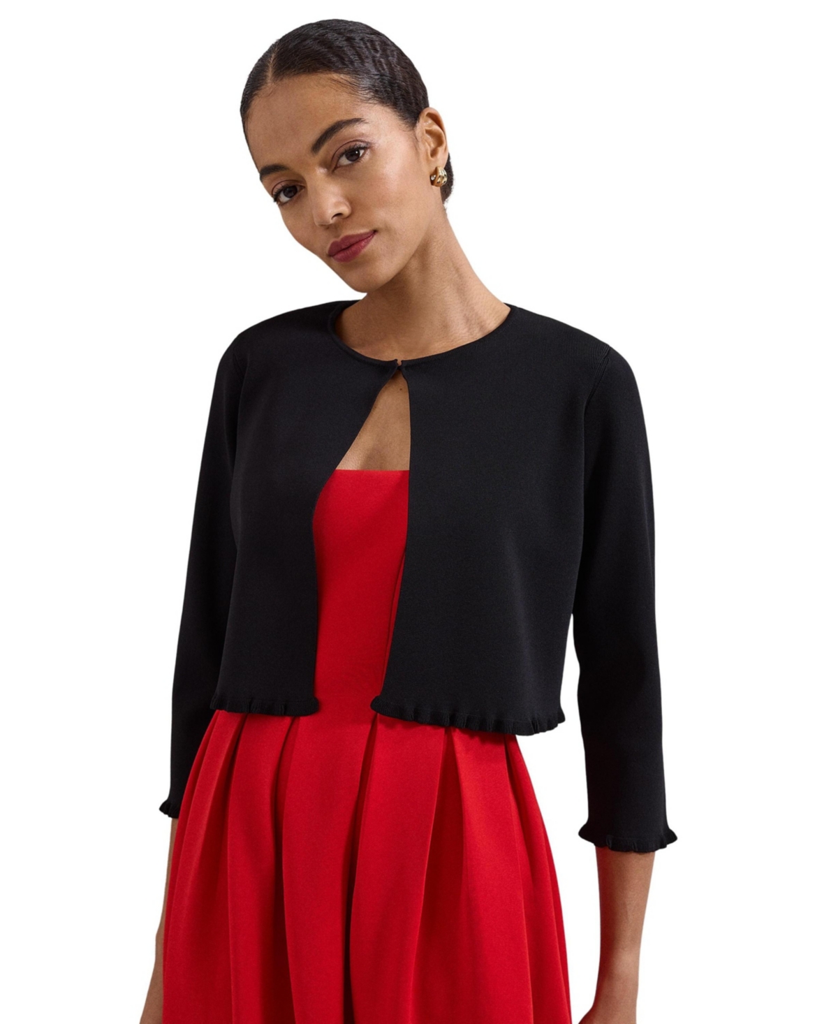 Click here for Phase Eight Womens Mimi Knit Bolero Cardigan - Bla... prices