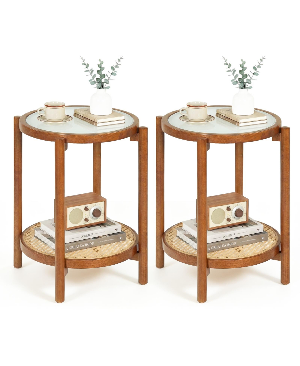 Click here for Gymax Room > End and Side Tables Gymax 2PCS Round... prices