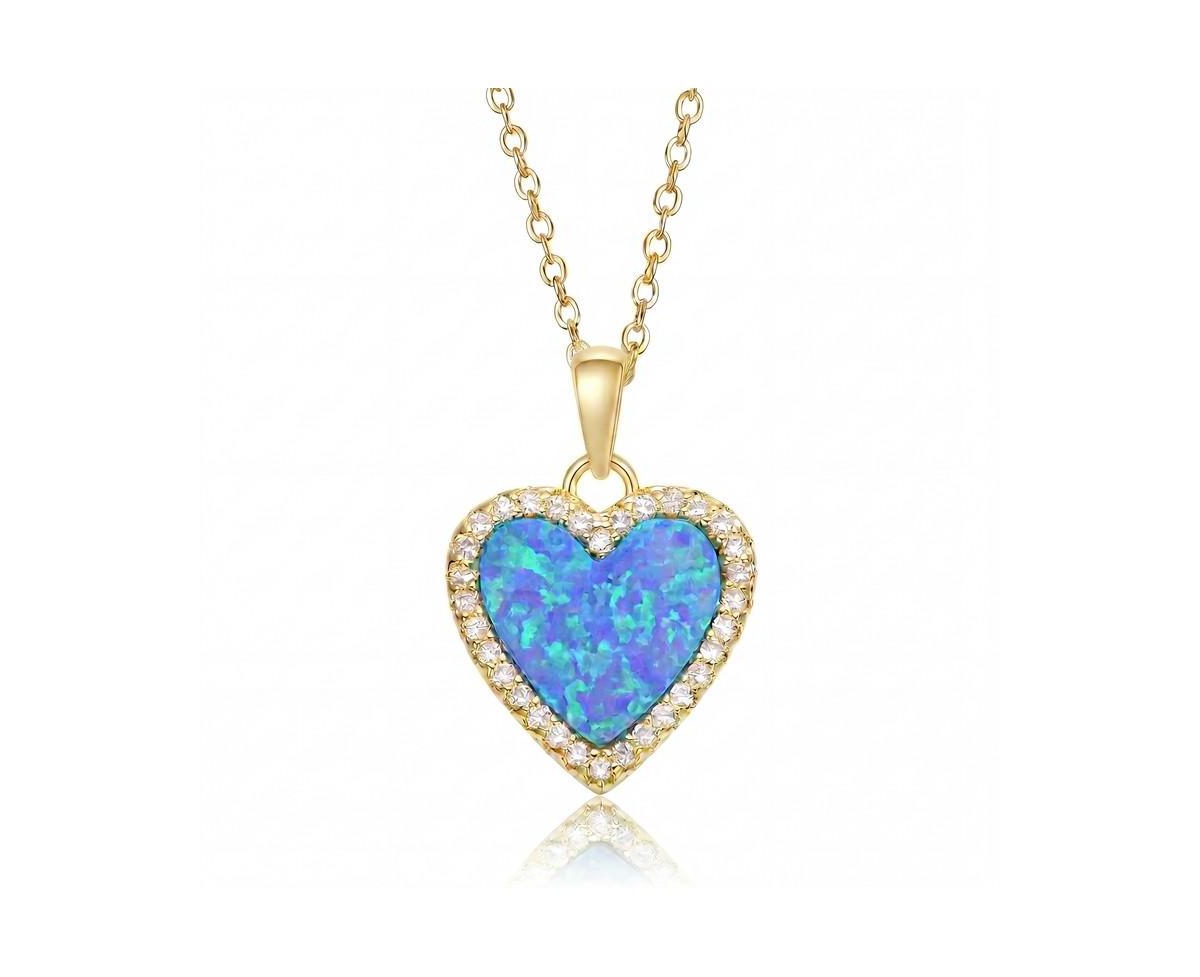 Click here for Rachel Glauber 14K Gold Plated Sparkling Heart Opa... prices