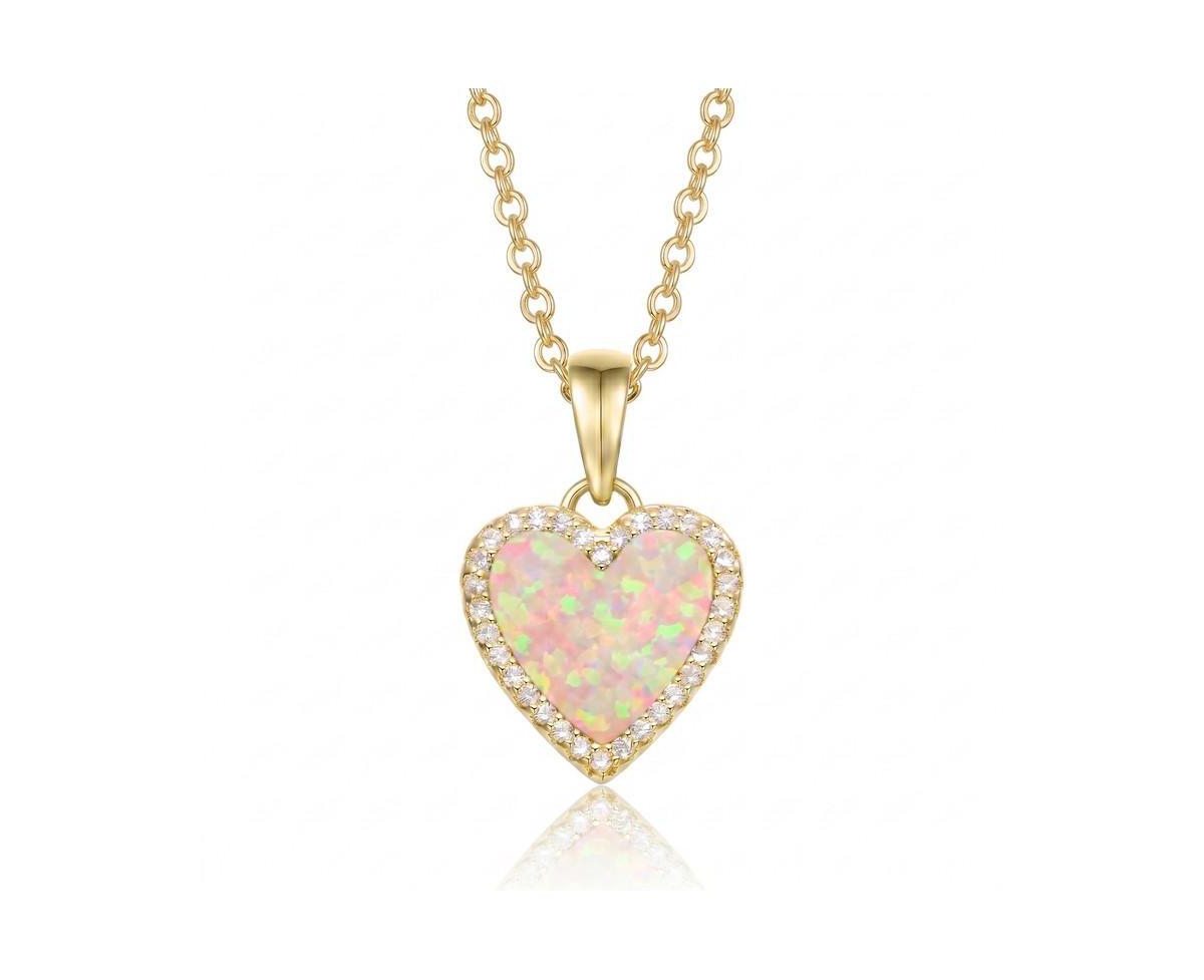Click here for Rachel Glauber 14K Gold Plated Sparkling Heart Opa... prices