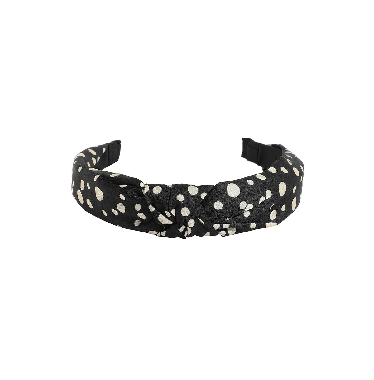 Click here for Sohi Womens Onyx Polka Dot Hairband - Black prices